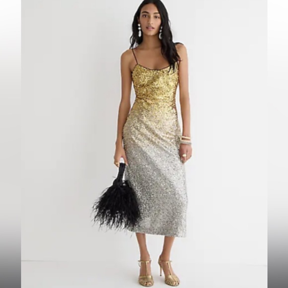 J. Crew | Dresses | J Crew Gwenyth Ombr Sequin Dress Nwt | Poshmark